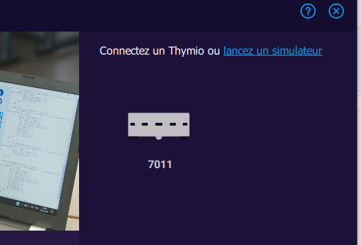 Connexion et Config - Thymio